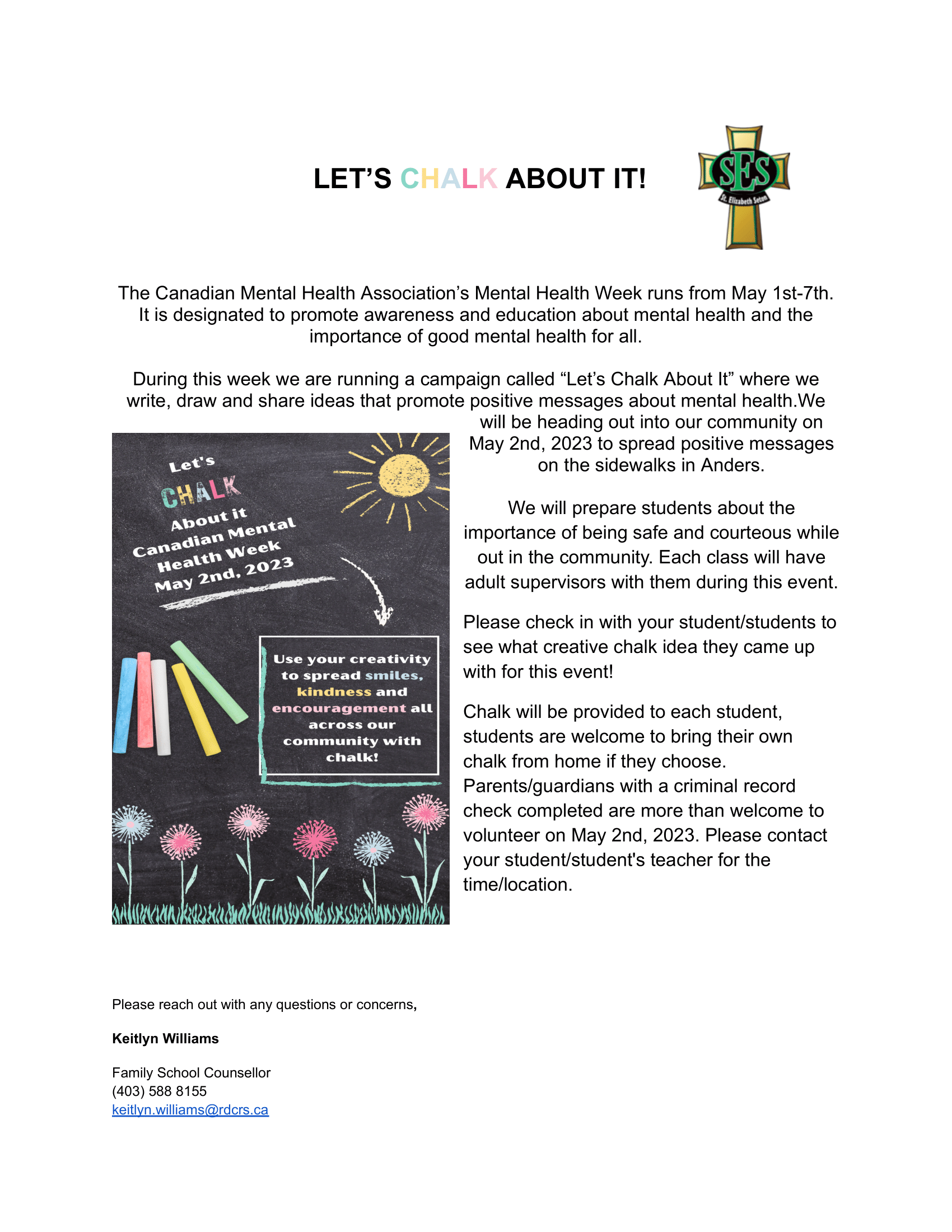 Lets Chalk About It St Elizabeth Seton School
